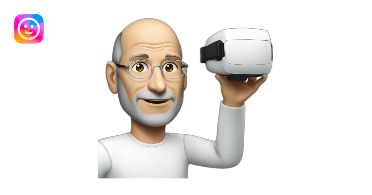 Steve jobs with vr headset emoji | AI Emoji Generator