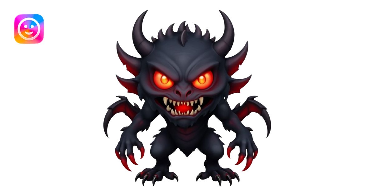Shadow Monster emoji | AI Emoji Generator