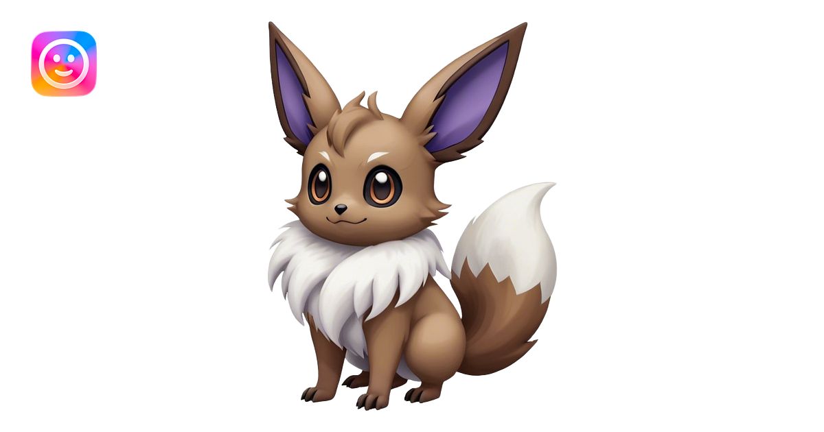 Cool Cute Kawaii Noibat-Eevee-Absol-Eevee-Pokemon Full Body emoji | AI ...