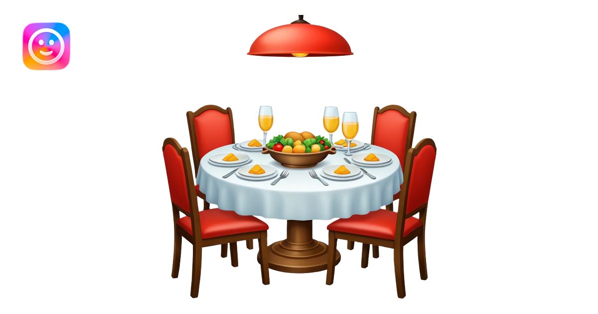 dinner table emoji | AI Emoji Generator