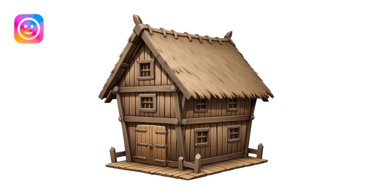 viking wooden building emoji | AI Emoji Generator