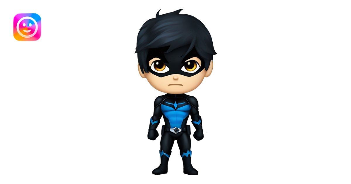chibi nightwing emoji | AI Emoji Generator