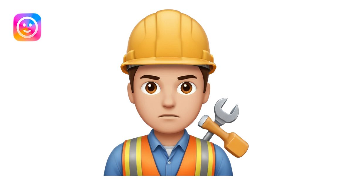 the restless builder emoji | AI Emoji Generator