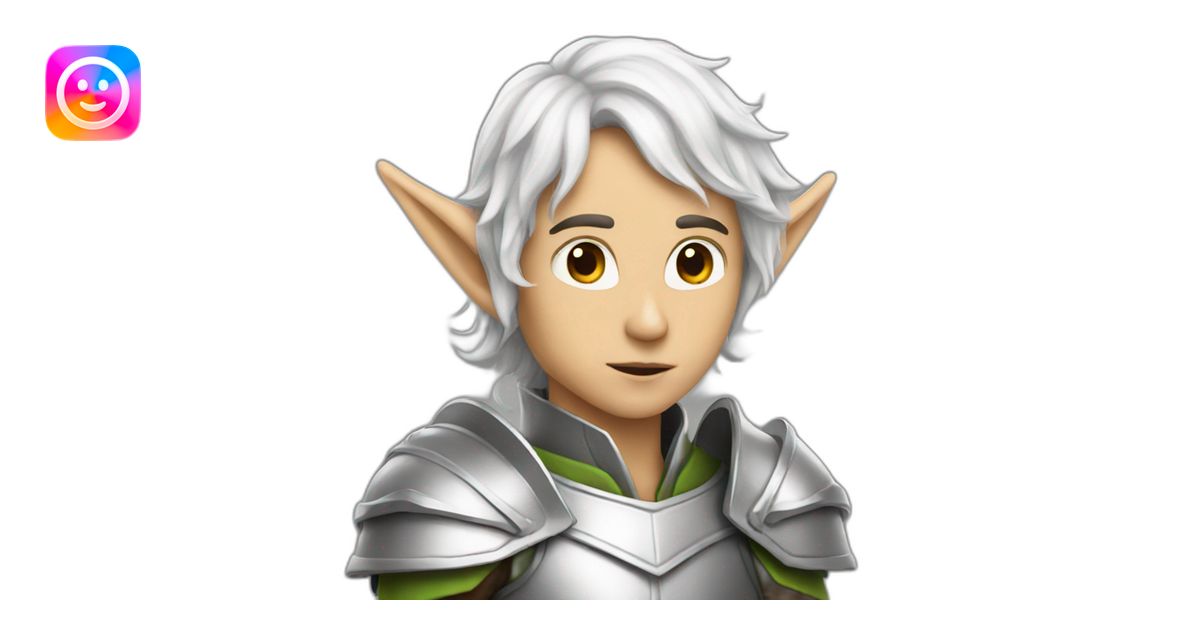 elf with silver armor emoji | AI Emoji Generator