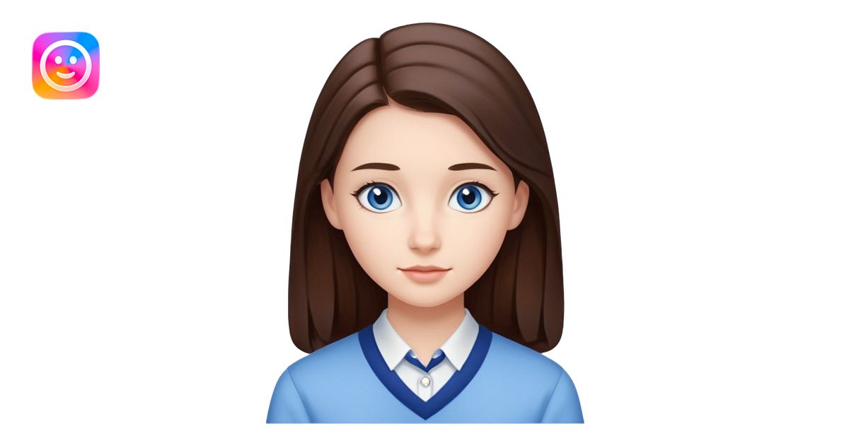 Realistic Student Portrait, with porcelain-like skin featuring a ...