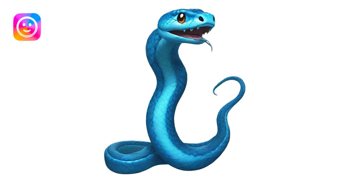 Blue snake emoji | AI Emoji Generator