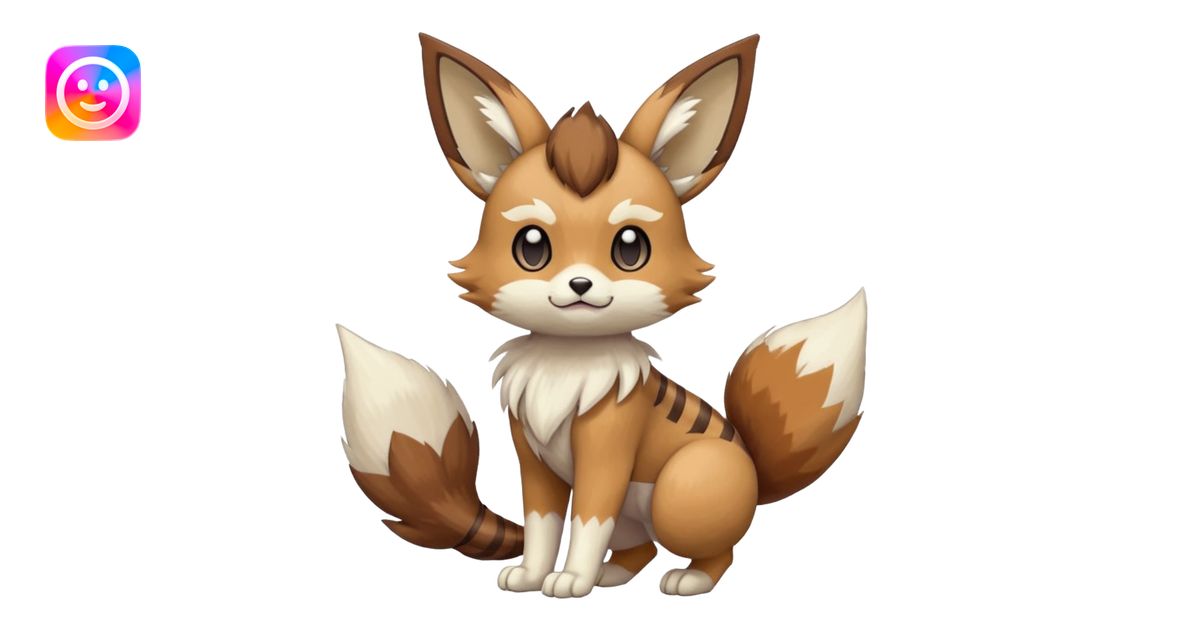 Meloetta-Eevee-Bobcat-Furret-Pokémon-Fakémon-fusion-creature emoji | AI ...