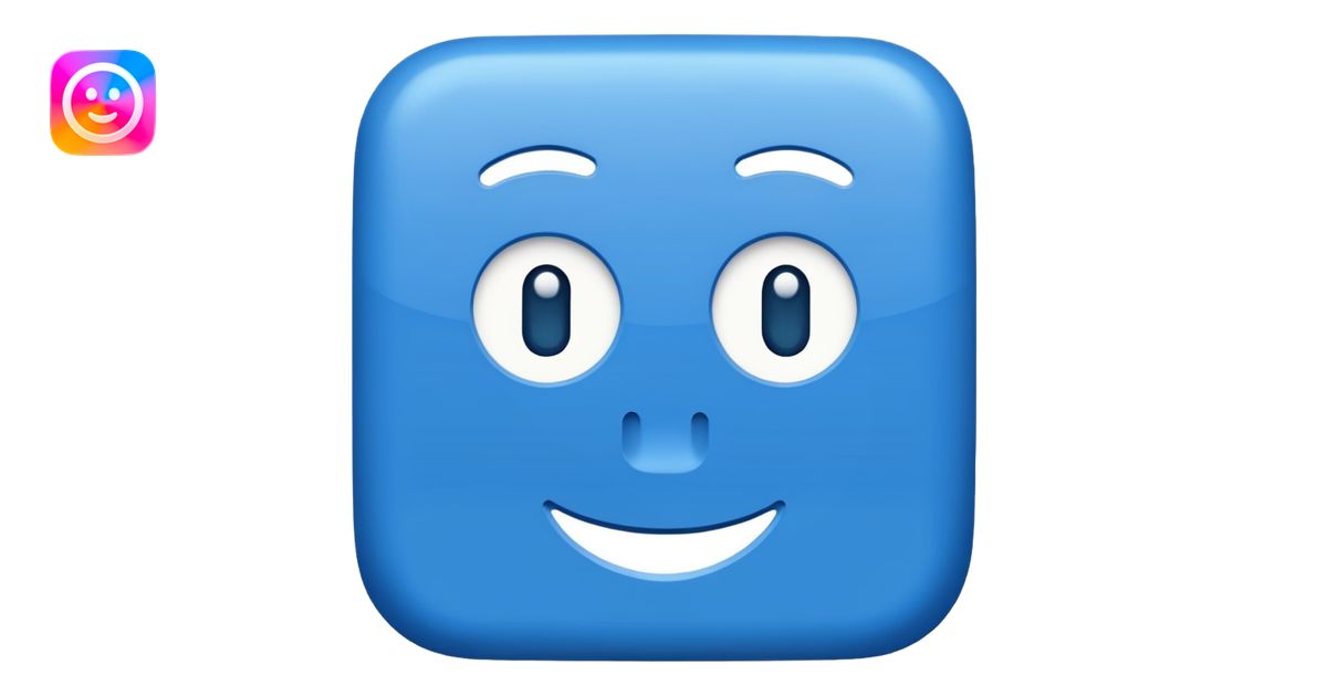 blue square with white letters "HIS" inside emoji | AI Emoji Generator