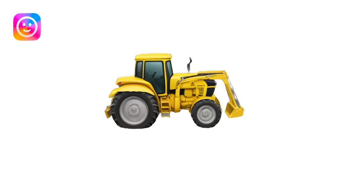 yellow tractor from behind emoji | AI Emoji Generator