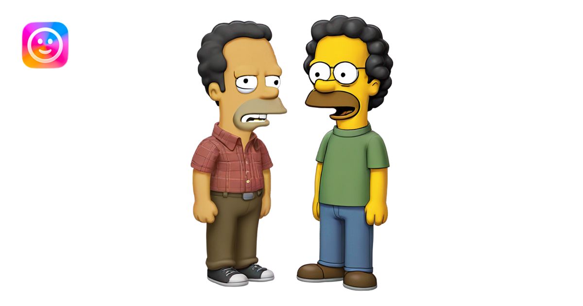 homer simpson and ned flanders combined emoji | AI Emoji Generator