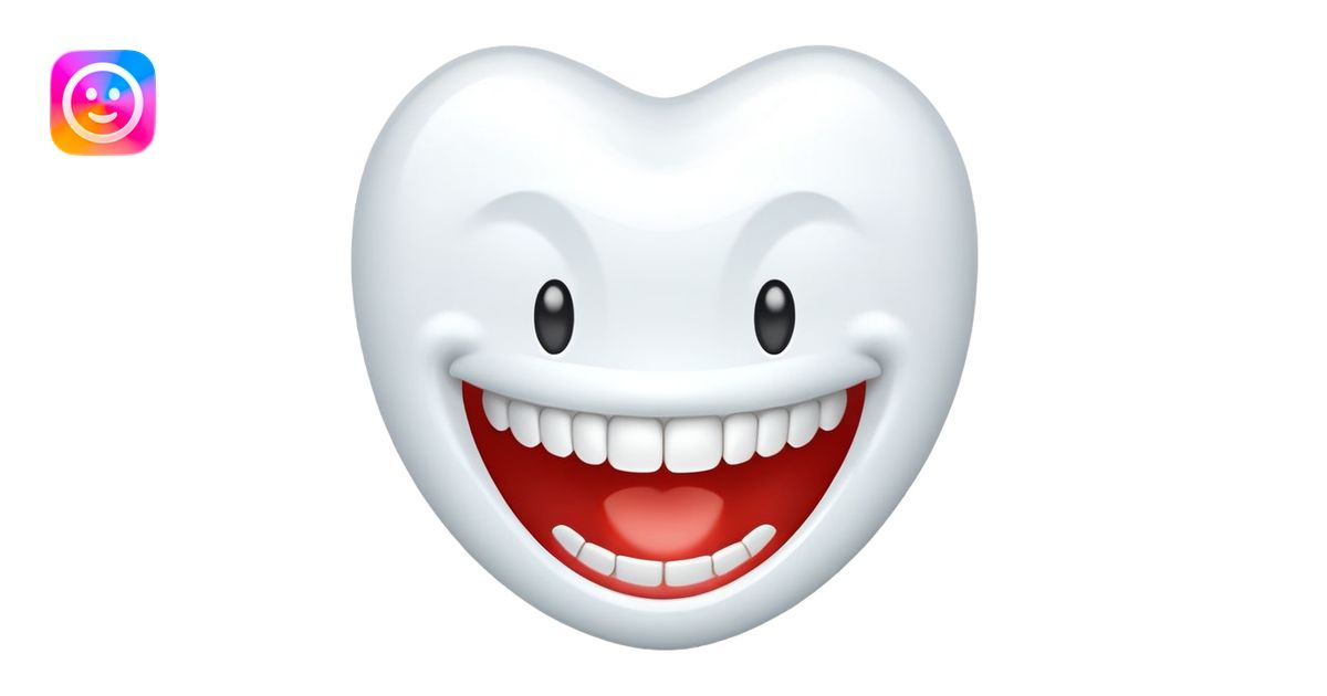 Shiny teeth smile emoji | AI Emoji Generator