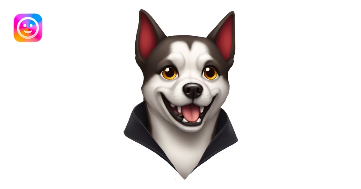 Dog vampire emoji | AI Emoji Generator