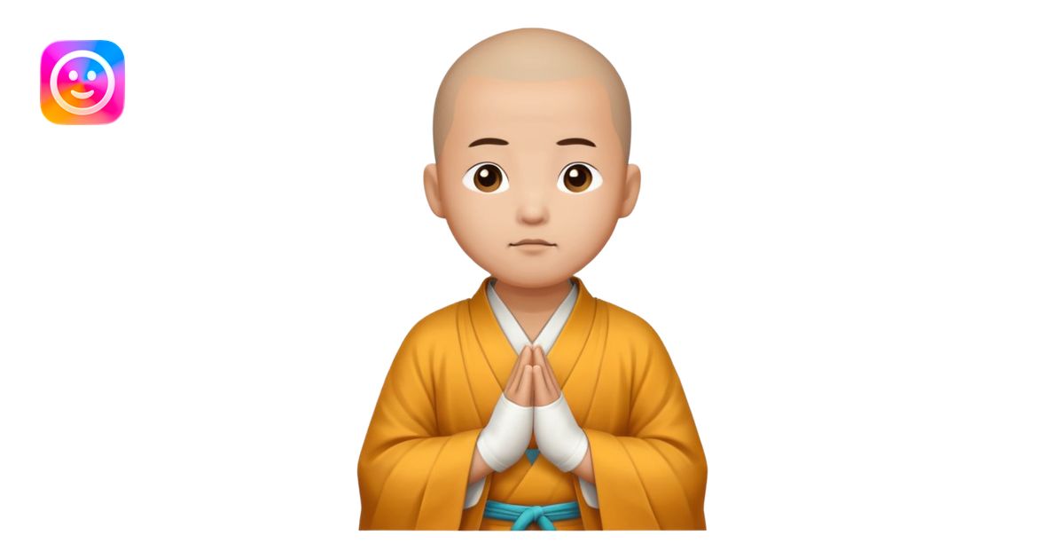 Chinese monk praying emoji | AI Emoji Generator