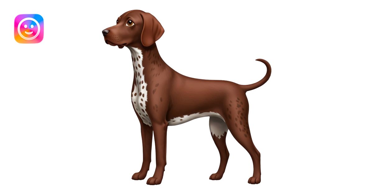 reddish brown german short haired pointer spotted emoji | AI Emoji ...