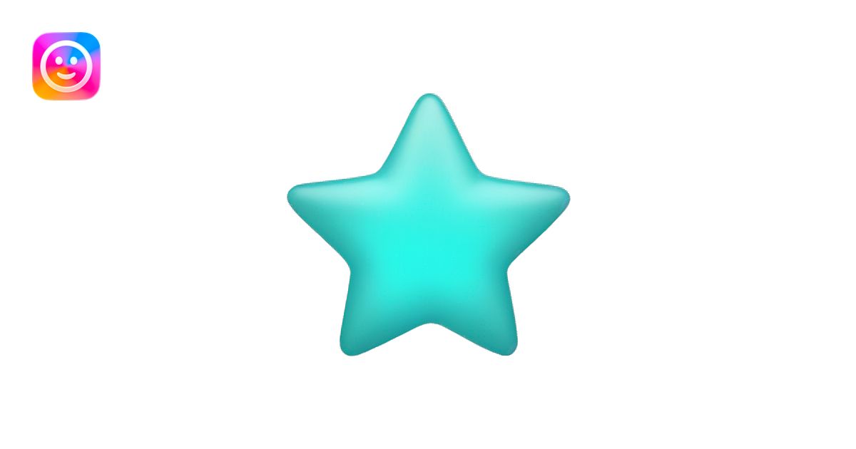 cyan stars emoji | AI Emoji Generator