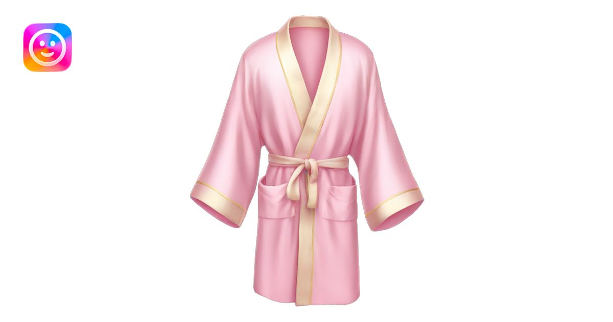 Light pink silk robe emoji | AI Emoji Generator