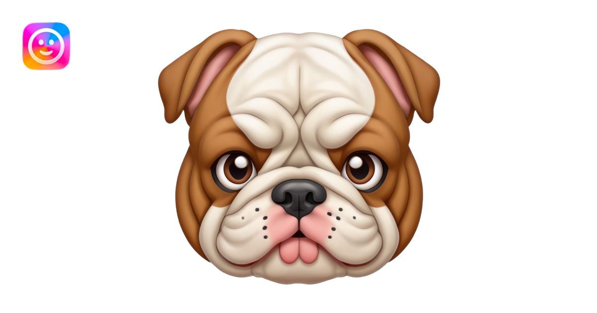 cute bulldog face emoji | AI Emoji Generator