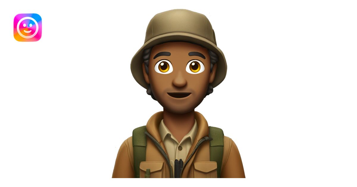 Realistic deer hunter emoji | AI Emoji Generator