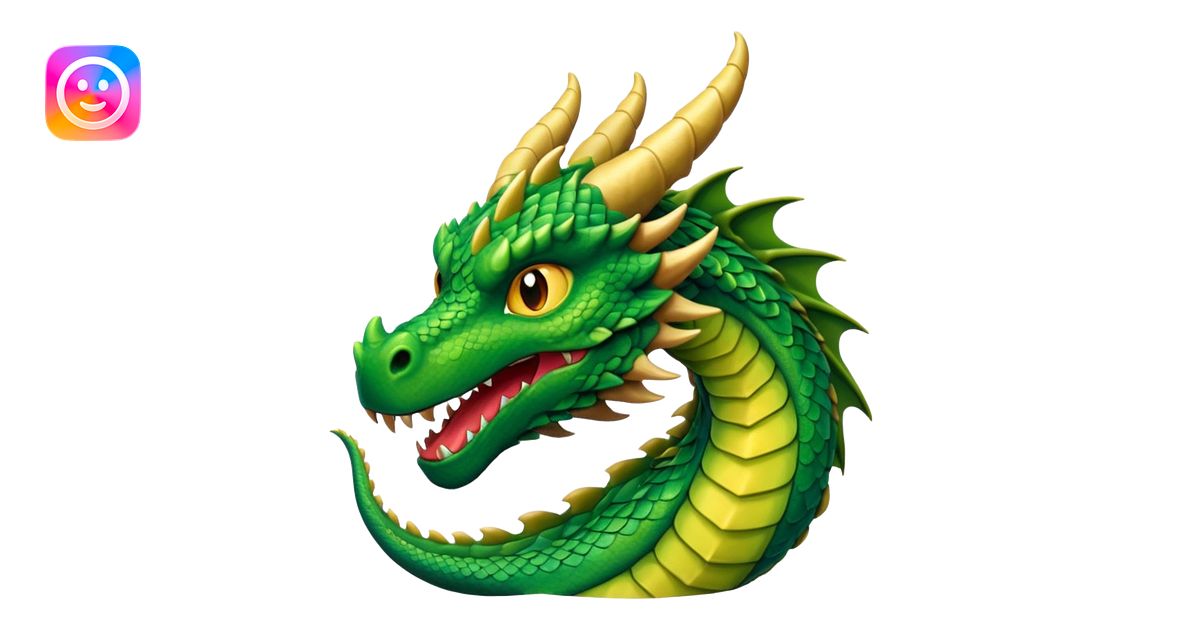 A realistic dragon emoji | AI Emoji Generator