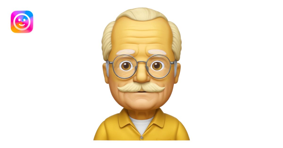 A 3D cartoon close-up of Grandpa Abe Simpson from The Simpsons ...