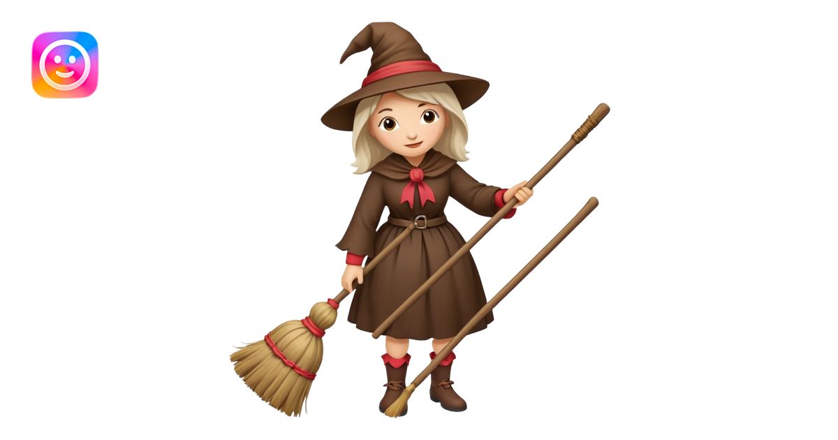 Befana sulla scopa emoji | AI Emoji Generator