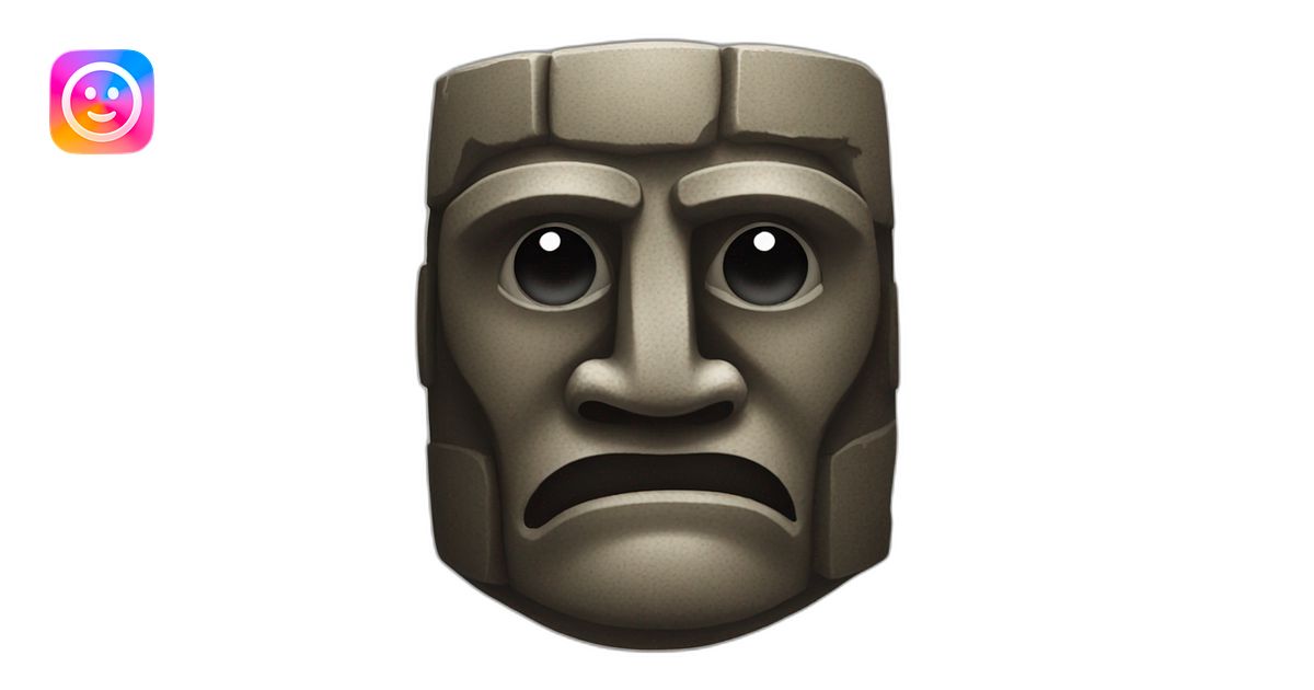 Easter Island Head Golem emoji | AI Emoji Generator