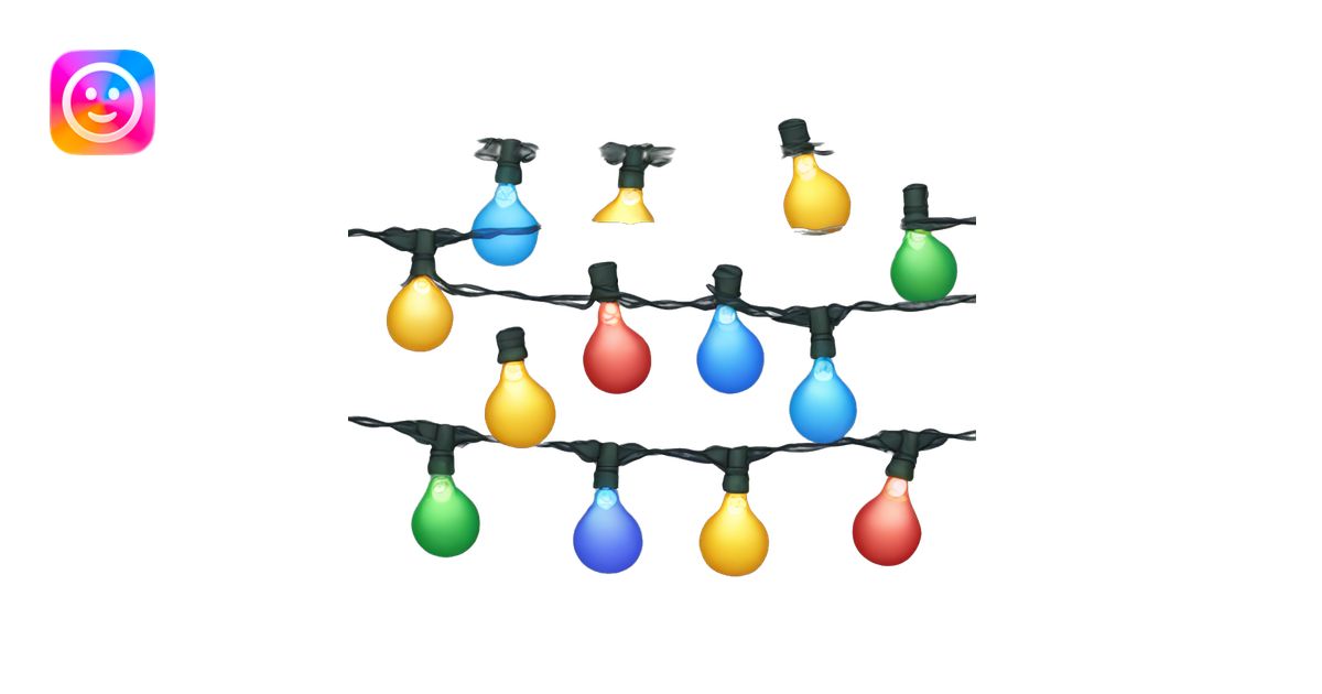 string of christmas lights emoji | AI Emoji Generator