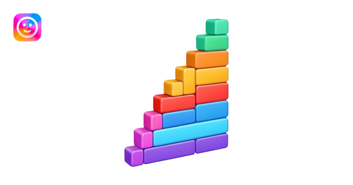 Multiple little bars merging into one big bar of survey. emoji | AI ...
