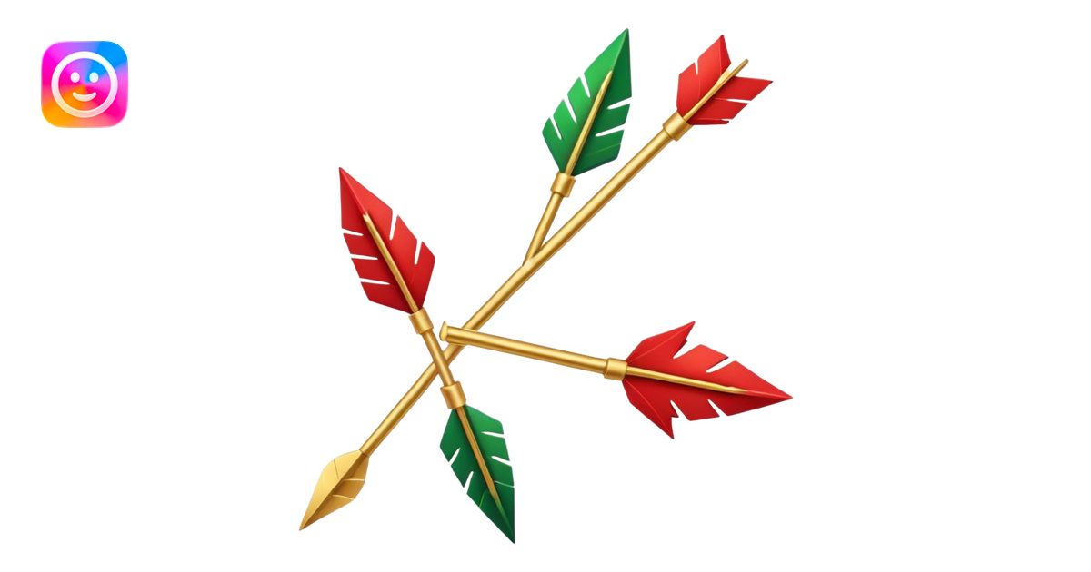 An arrow with christmas elements emoji | AI Emoji Generator
