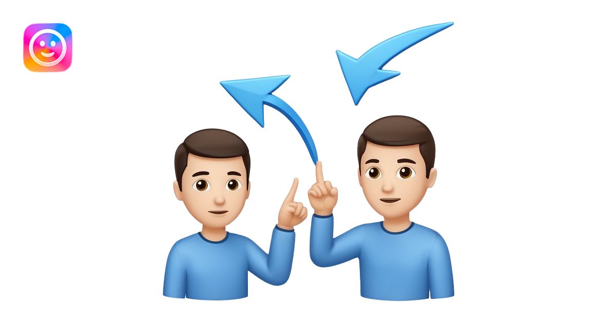 referal system (two guys with arrows around them) emoji | AI Emoji ...
