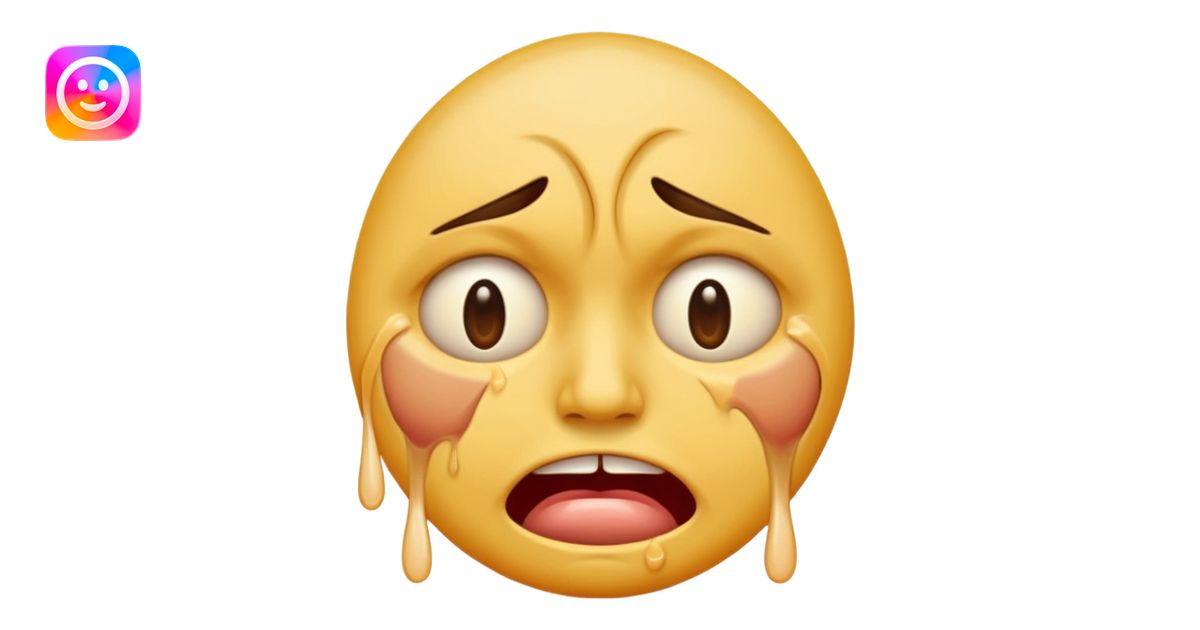 a horrifyingly distorted emoji encapsulating pain emoji | AI Emoji ...