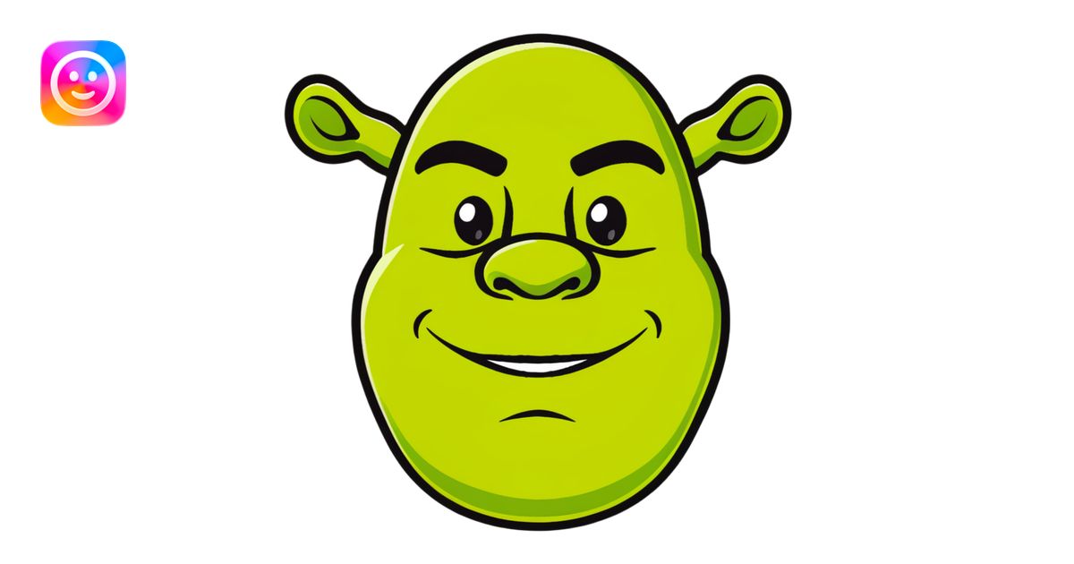 iconic Shrek face image | AI Emoji Generator