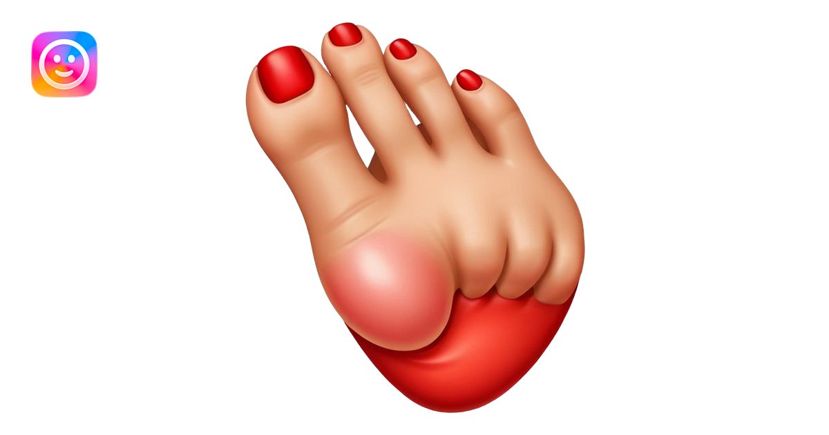 swollen andred big toe emoji | AI Emoji Generator