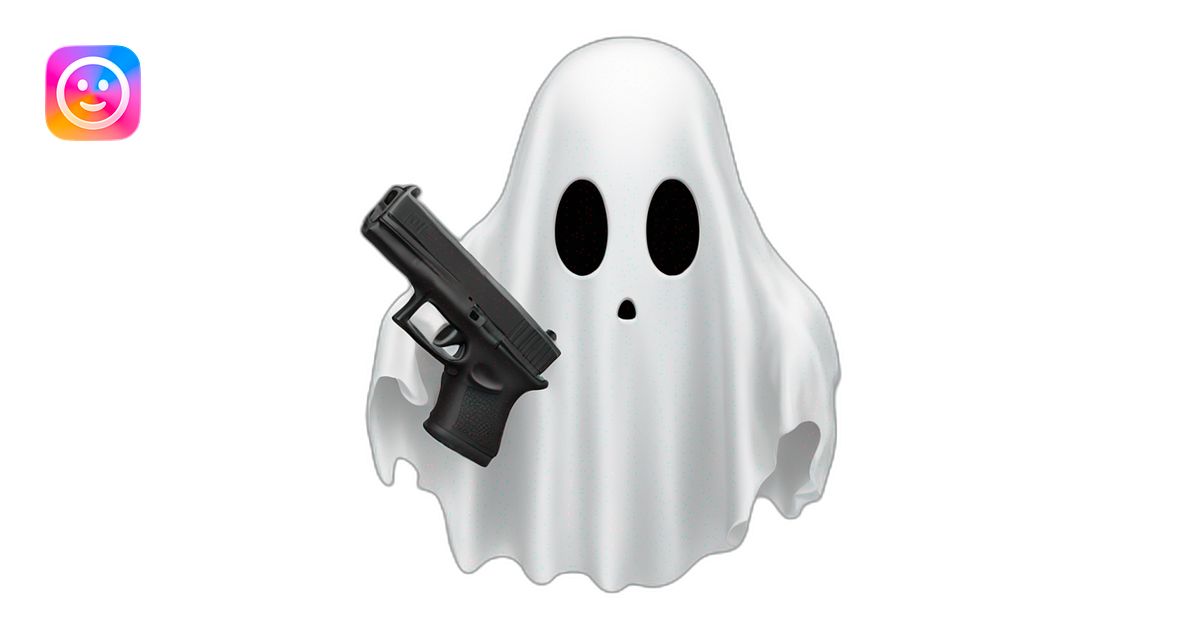 Ghost with glock emoji | AI Emoji Generator
