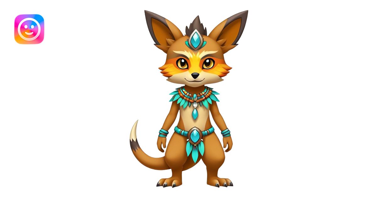 Anthro Sona Cool Edgy Cute Colorful Shy Shamanic Tribal Shiny Fakemon ...