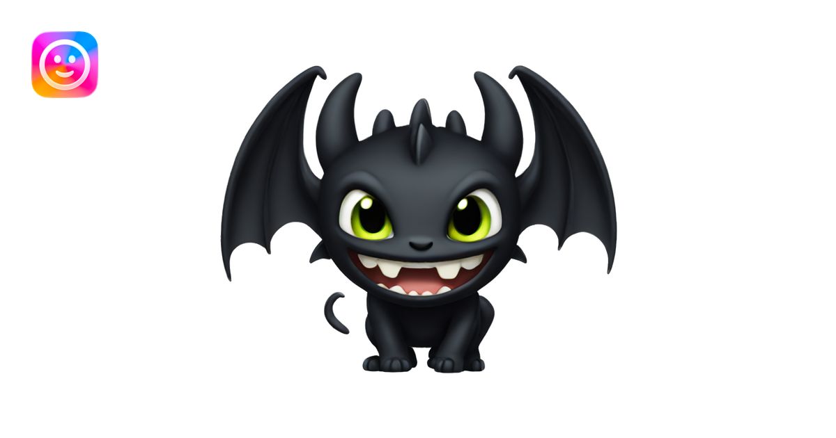Toothless emoji | AI Emoji Generator