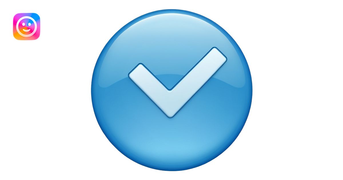 Blue check mark emoji | AI Emoji Generator