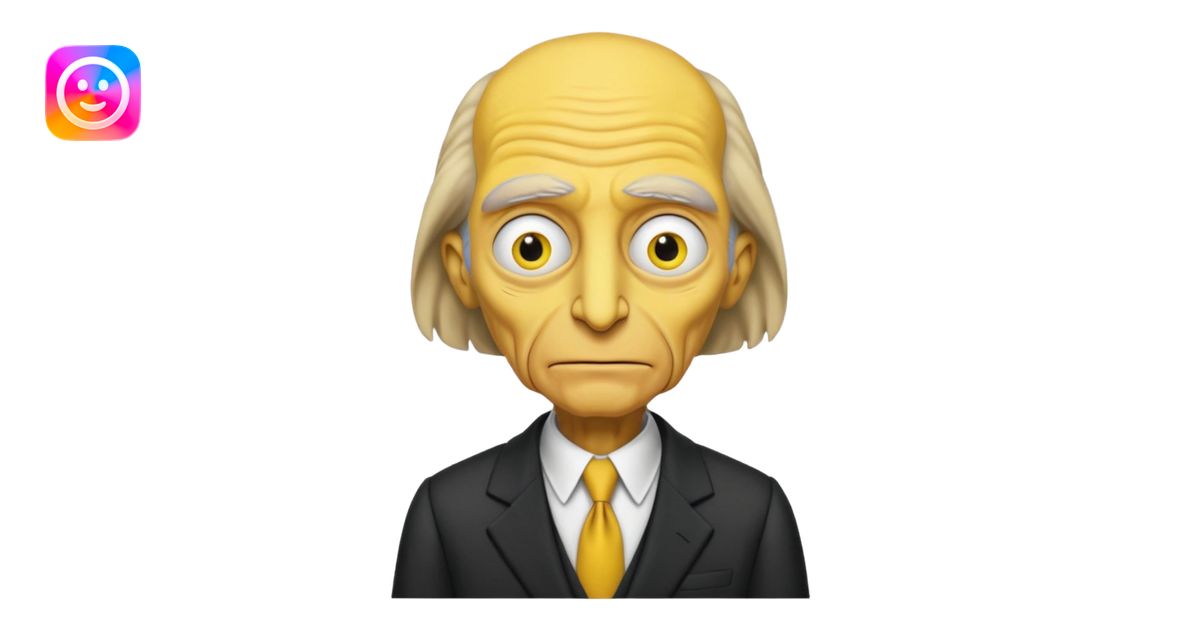 Mr. Burns, simpson, yellow skin tone. emoji | AI Emoji Generator
