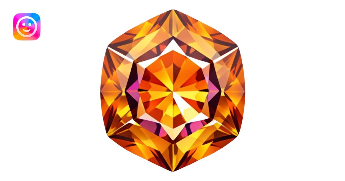 A mystic fire topaz natural cut emoji | AI Emoji Generator