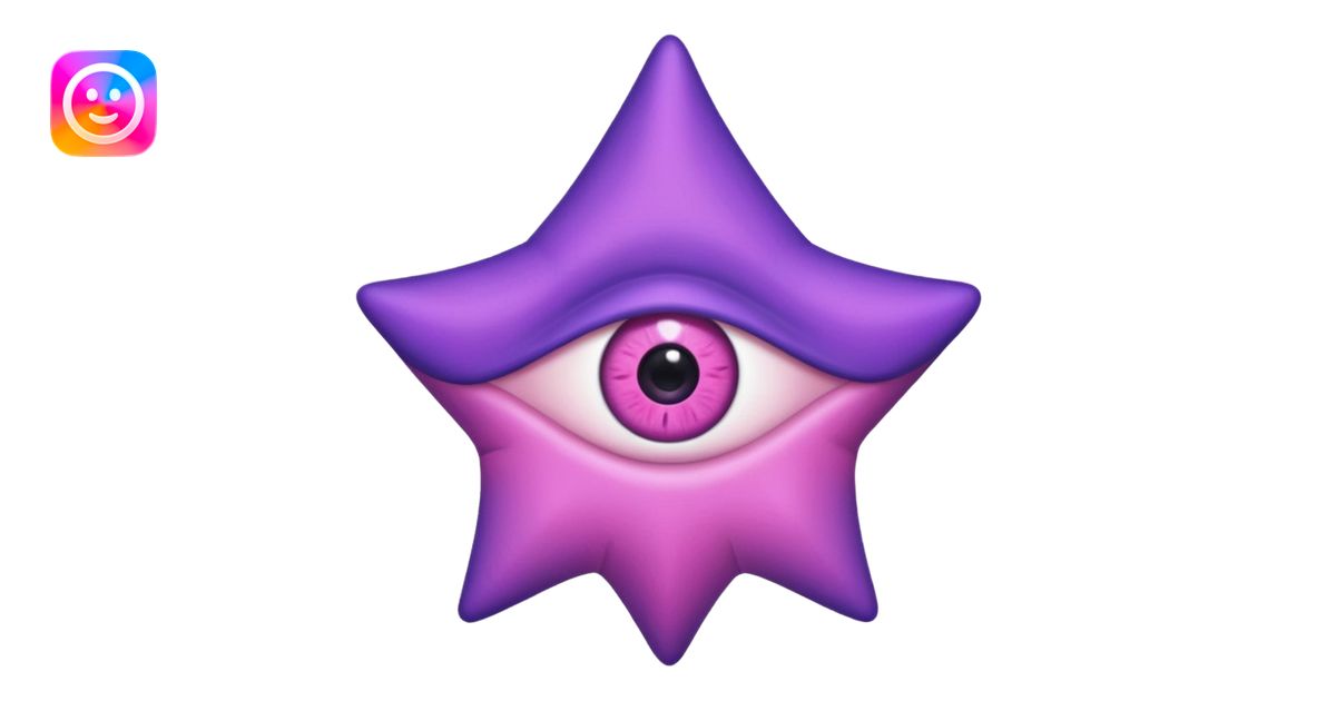 starro pink and purple with one eye emoji | AI Emoji Generator
