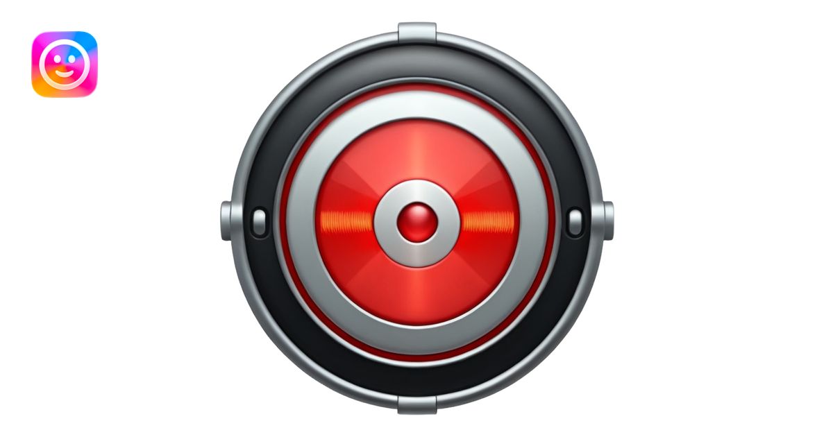 Moving target with blinking light emoji | AI Emoji Generator