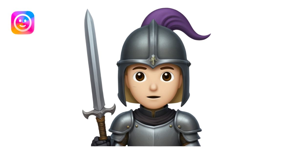 mystic knight with helmet eldricth powers emoji | AI Emoji Generator