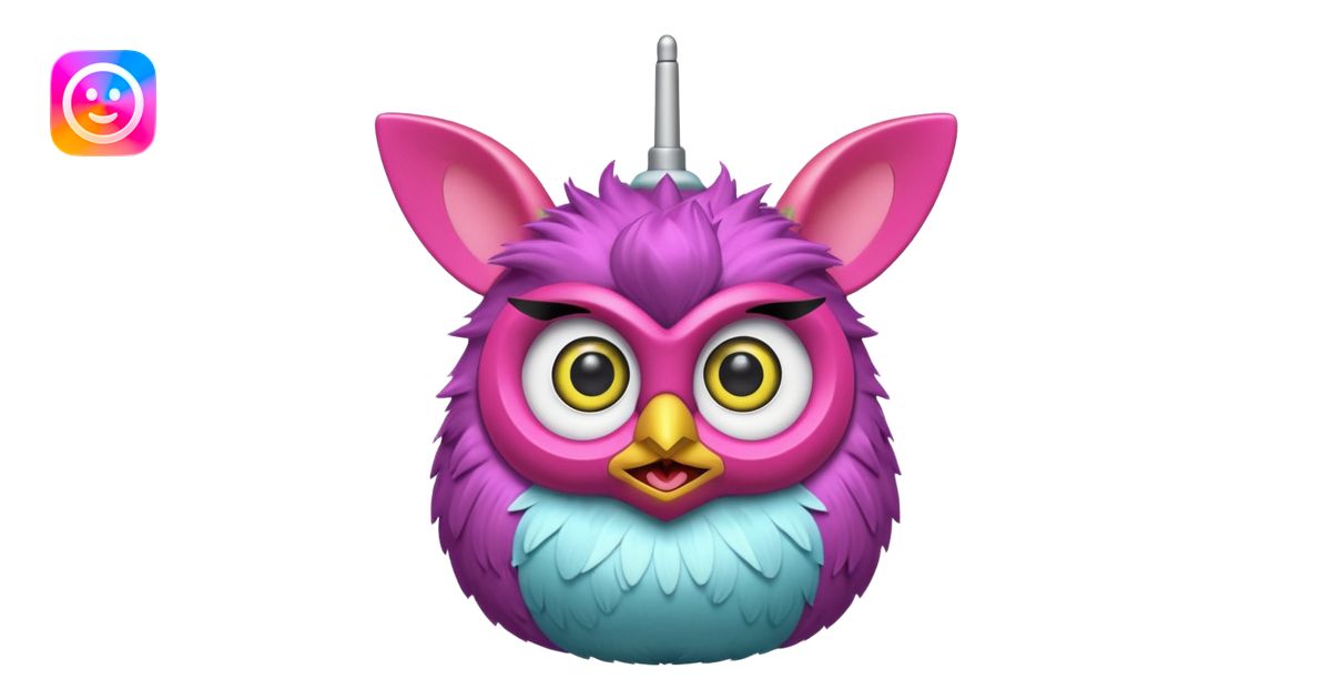 Furby 2012 with clear antena 1 on head and tiny beak emoji | AI Emoji ...