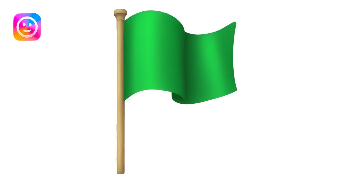 Green flag emoji | AI Emoji Generator