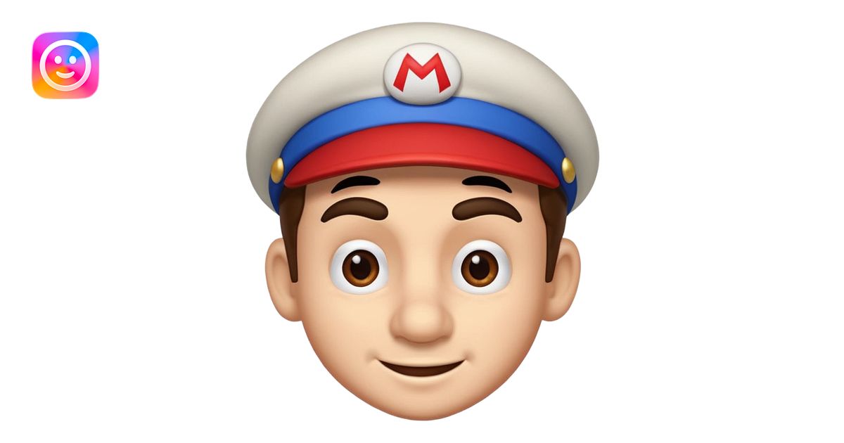 mario with one eyebrow raised and one eyebrow lowered emoji | AI Emoji ...