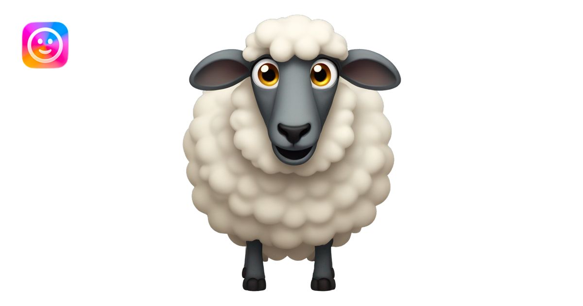 A scared sheep emoji | AI Emoji Generator