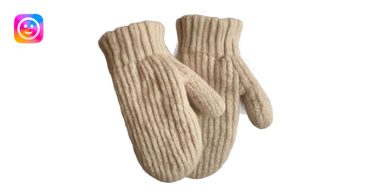 Beige cozy mittens emoji | AI Emoji Generator