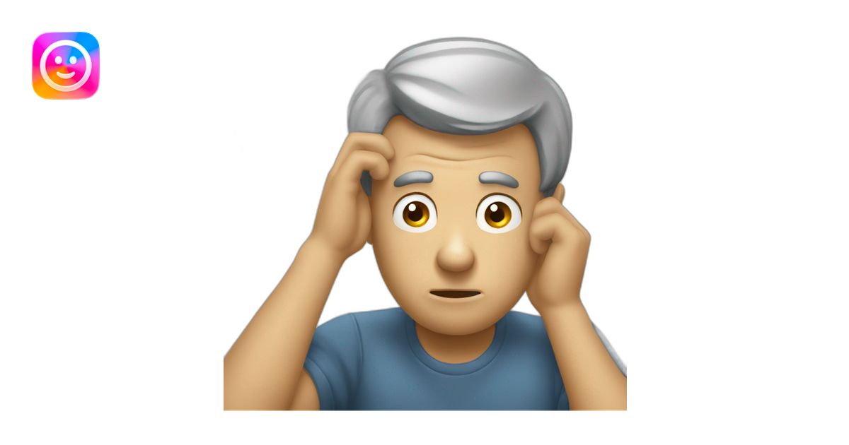 Puzzled man scratching head emoji | AI Emoji Generator