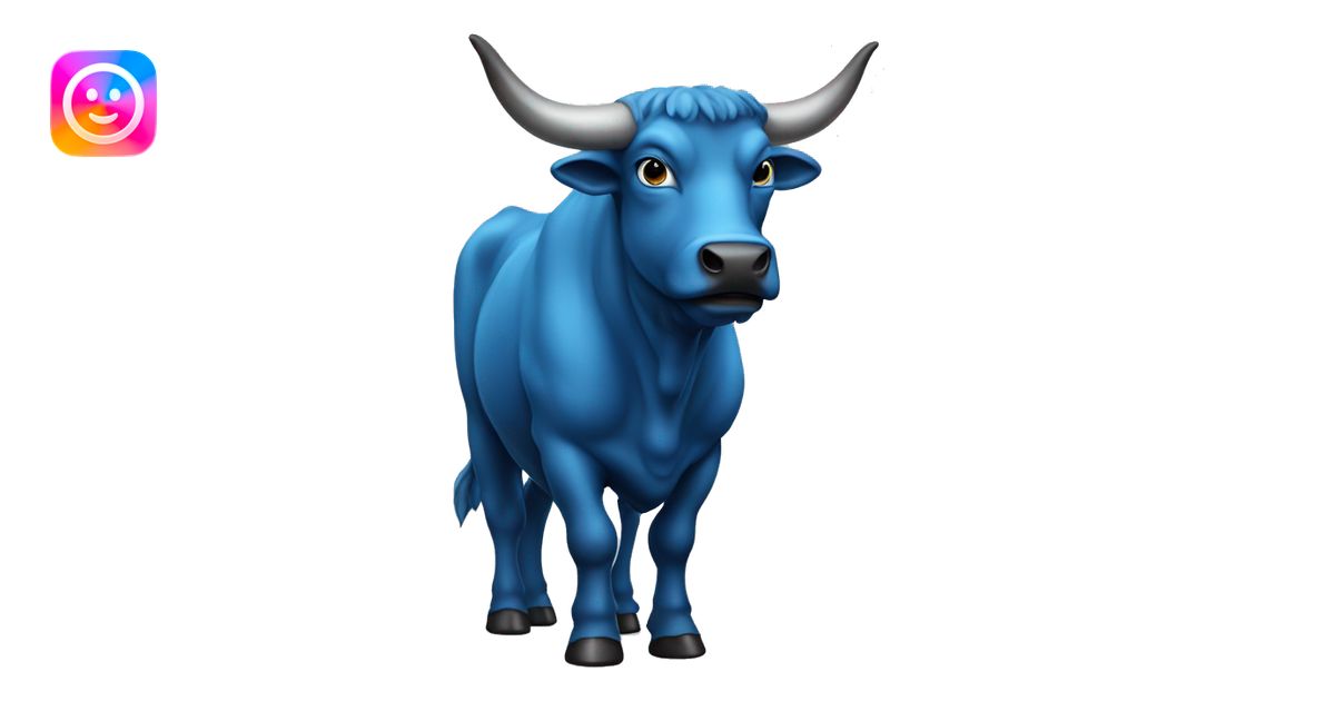 blue bull emoji | AI Emoji Generator