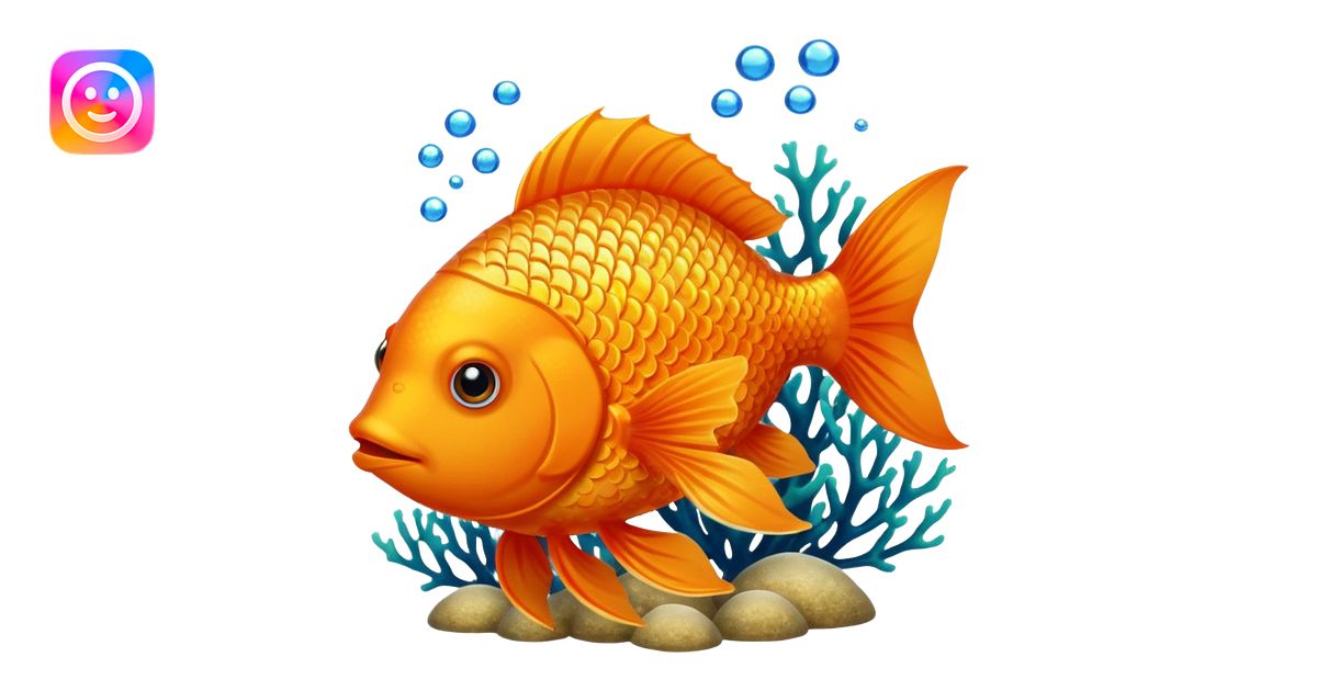 Bit gold orange fish taken from an old game, it has to swim in the ...
